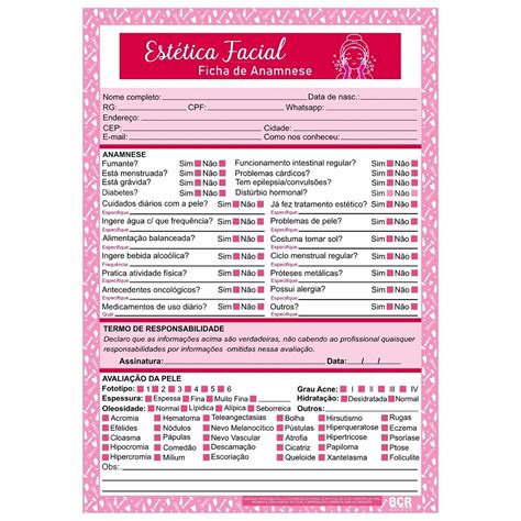 Anamnese Estética Facial