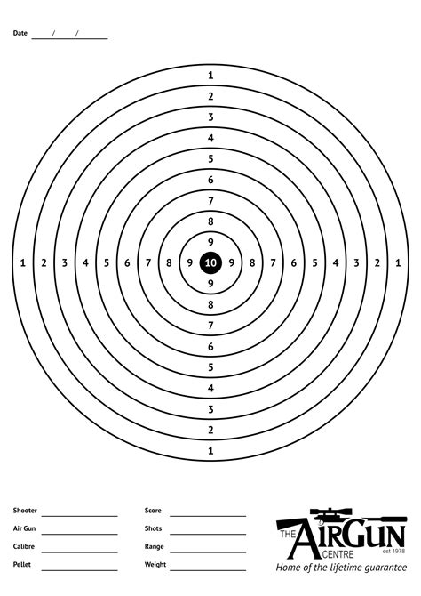 Free Printable 100 Yard Targets Printable Templates