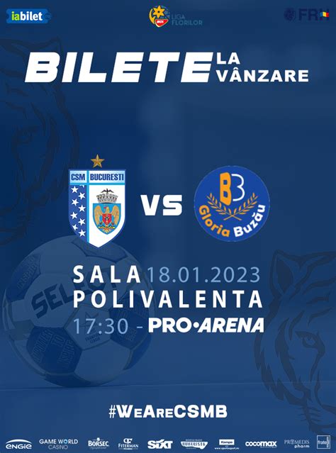 Bilete Liga Florilor MOL Etapa 13 CSM București vs SCM Gloria Buzău