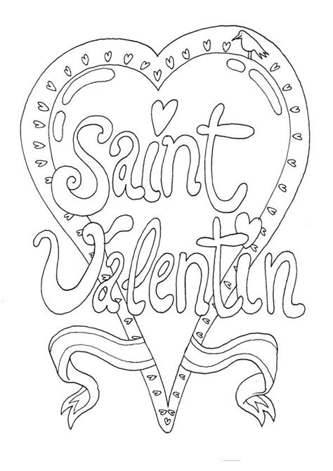 Coloriage Carte De St Valentin T L Charger