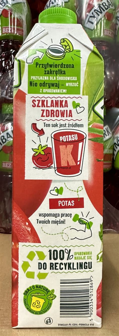 Tymbark sok pomidorowy 1l karton Hurtownia z napojami 1800 produktów