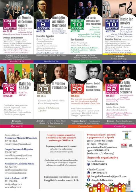 Il Festival I Luoghi Della Musica Fa Anni Quattordici Spettacoli