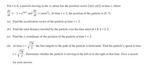for 1 2 0 a particle moving in the xy plane has the