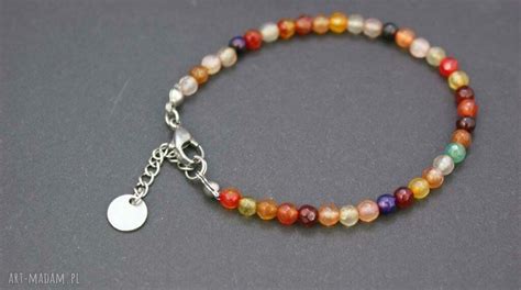 bransoletka agat w stali szlachetnej ღ art Madam pl