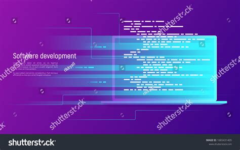 software development programming coding vector concept stock vector royalty free 1065431405