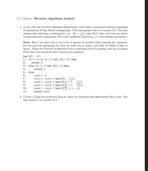 [41 16 pls recursive algorithms analysis a 4