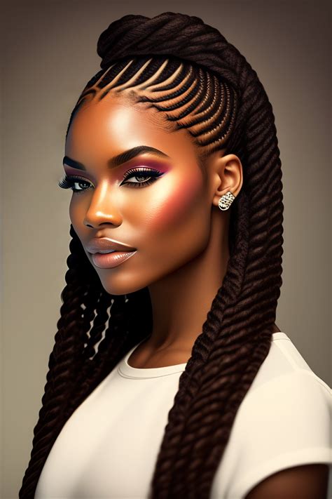 Lexica Beautiful Girl With Braids Braids For Black Women Black Women Art Beautiful Black