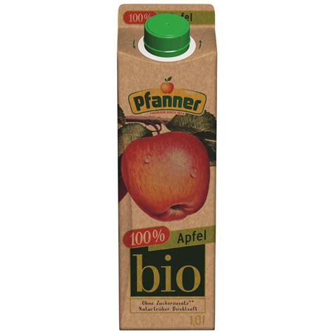 Bio Apfelsaft naturtrüb 100 Prozent 1000ml von Pfanner online kaufen
