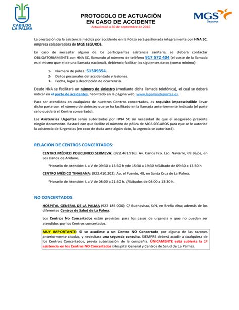 PROTOCOLO actuación ACCIDENTES