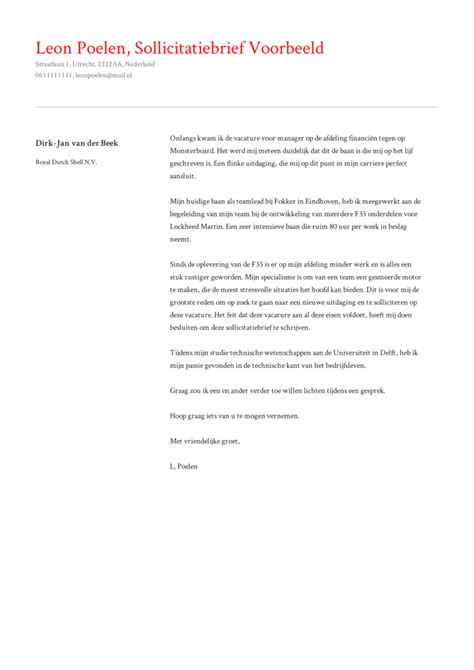 Sollicitatiebrief Voorbeeld 15 Gratis Sollicitatiebrieven In PDF En Word