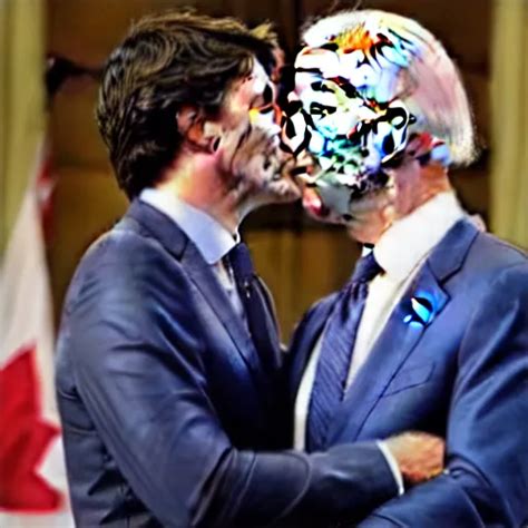 Justin Trudeau Kissing Joe Biden Stable Diffusion OpenArt