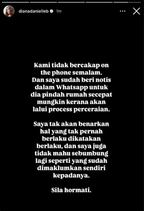 Diana Danielle Dedahkan Sebab Sebenar Dia Halau Farid Kamil Dari Rumah