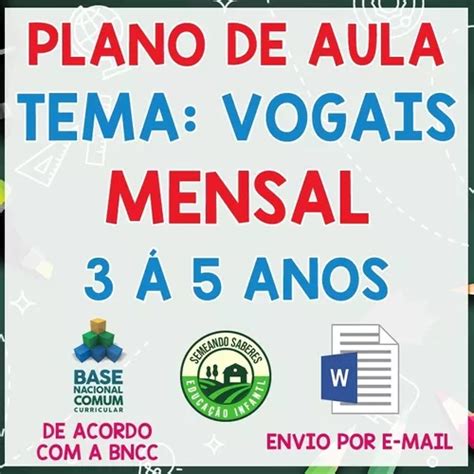 Plano de Aula Vogais Educação Infantil Descubra o mundo das apostas