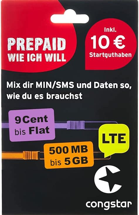 Amazon Congstar Allnet Flat Plus Sim Micro Sim And Nano Sim