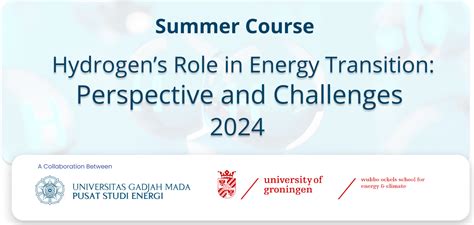 Summer Course Hydrogen S Role In Energy Transition Perspective And