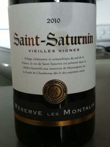 Cave des Vignerons de Saint Saturnin Vieilles Vignes Réserve des