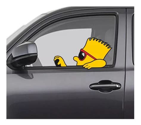 Sticker Bart Manejando Calcas Impresas Para Pick Up Mercadolibre