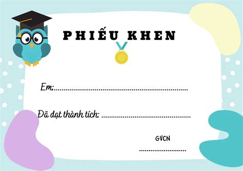 Mẫu phiếu khen ngợi học sinh Tiểu học năm 2023 Những lời khen hay
