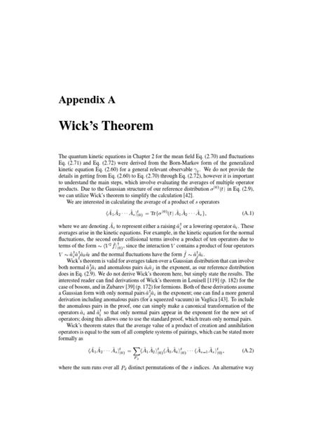 wick theorem pdf scientific theories theoretical physics