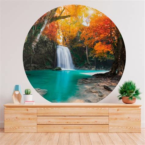 Vinilo Circular Decorativo Cascada Mágica TeleAdhesivo