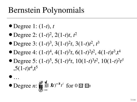 ppt the bernstein basis and bezier curves powerpoint presentation free download id 9151952