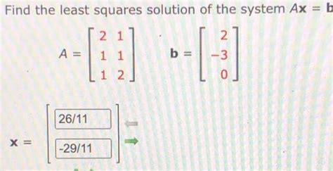 [answered] find the least squares solution of the system ax b 2 algebra kunduz