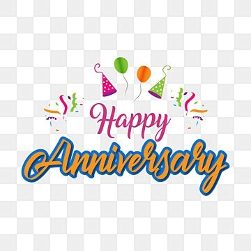 Lettering Happy Anniversary With Balloon Decoration Vector Happy