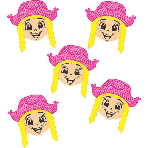 Mini Carinha Decorativa Menina Caipira Festa Junina Un Piffer