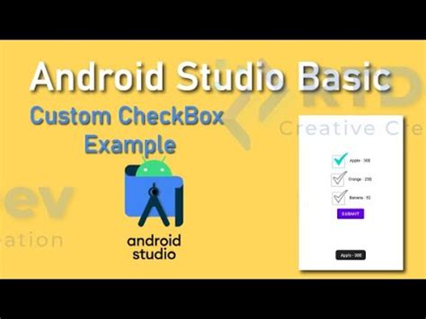 Android Custom Checkbox With Drawable Android Studio Tutorial Youtube