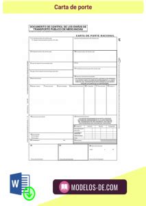 Carta de porte Qué es y qué debe incluir Guía 2024