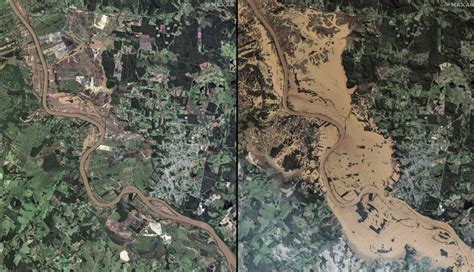 Novas imagens de satélite mostram o impacto da cheia histórica no Rio
