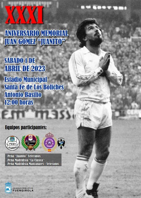 El sábado 1 de abril XXXI Aniversario Memorial Juan Gómez Juanito