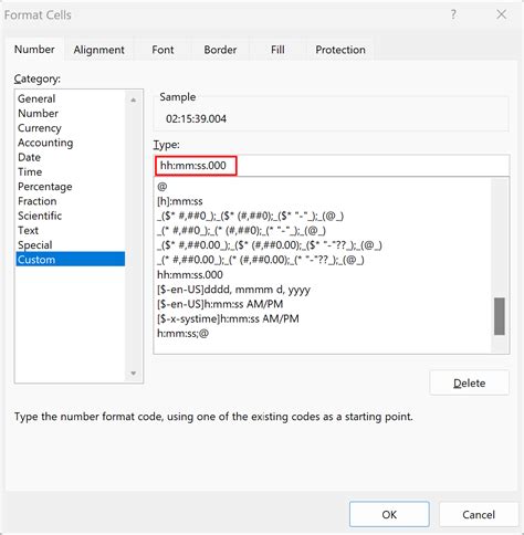 How Can I Format Time With Milliseconds In Excel