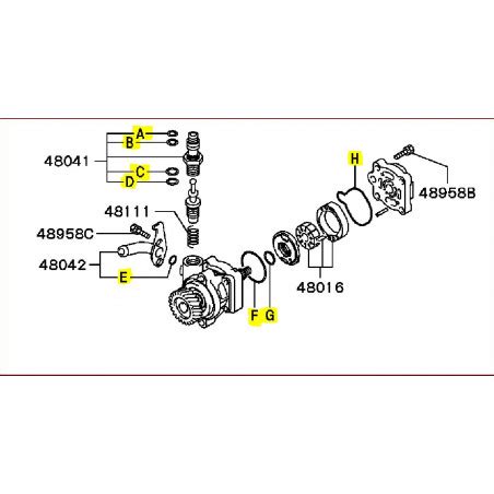 Kit Joint Pompe de Direction Assisté Pajero 2 8L TDI