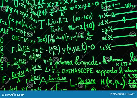 Hand Drawn Math Symbols Math Symbols On Black Background Stock Photo