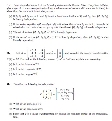 solved determine whether each of the following statements is