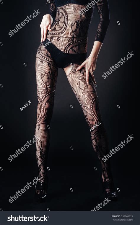 Sexy Beautiful Naked Woman Black Erotic Stock Photo 253965823