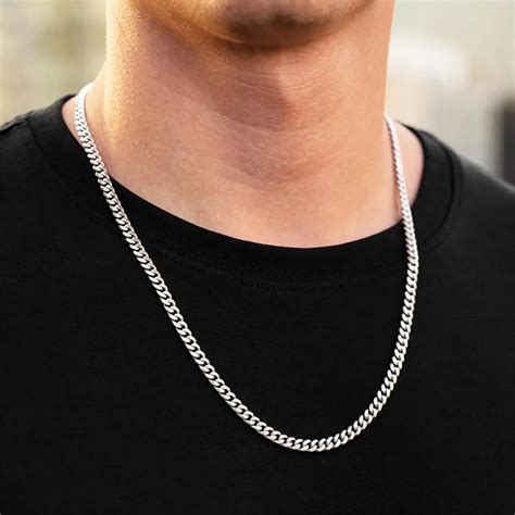 Corrente Masculina 70cm Aço Inox Prata grummet Shopee Brasil