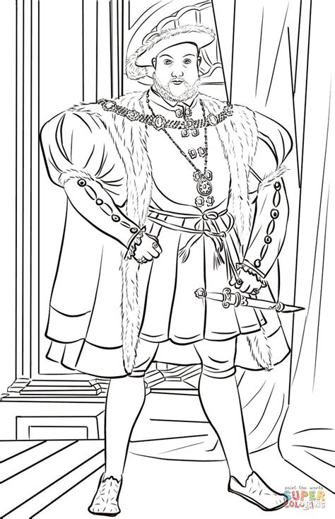 Henry Viii Of England Coloring Page From United Kingdom Category