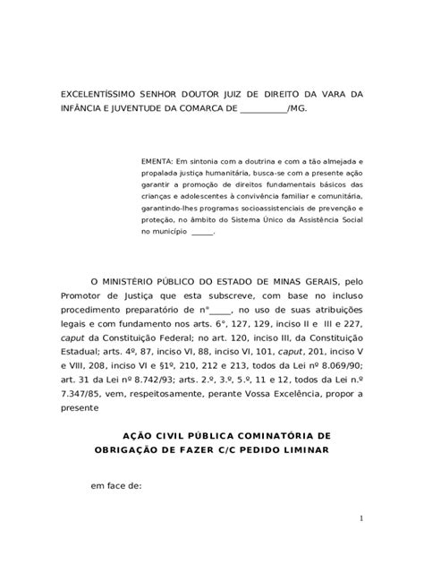 ACP Objetivando Compelir O Municpio A Criar Estrutura De Retaguarda