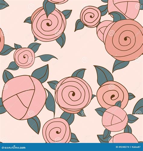 Teste Padr O Sem Emenda Das Rosas Rosas Do Vintage Vetor Ilustra O Do