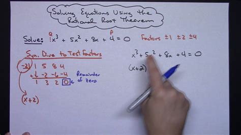 solving equations using the rational root theorem rational root theorem solving equations