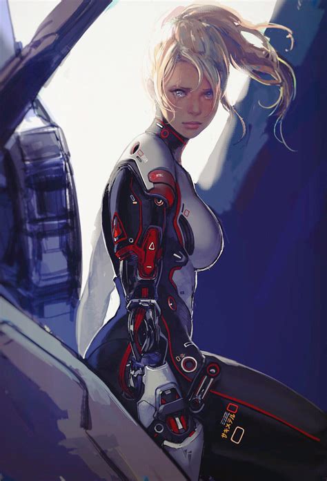Cute Cyborg Girl Character Art Cyberpunk Art Cyberpunk Girl
