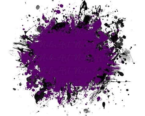 Background Paint Splatter Purple Black Splash Frame Splatter Background