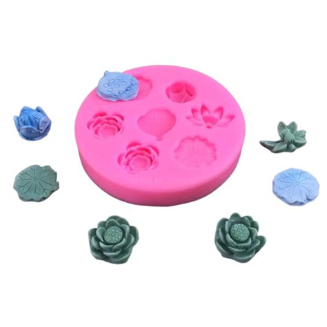Molde De Silicona Flores De Loto Sugarkingdom