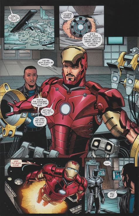 An Image Of A Comic Page With Iron Man