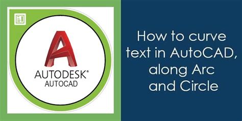 How To Curve Text In AutoCAD Along Arc And Circle