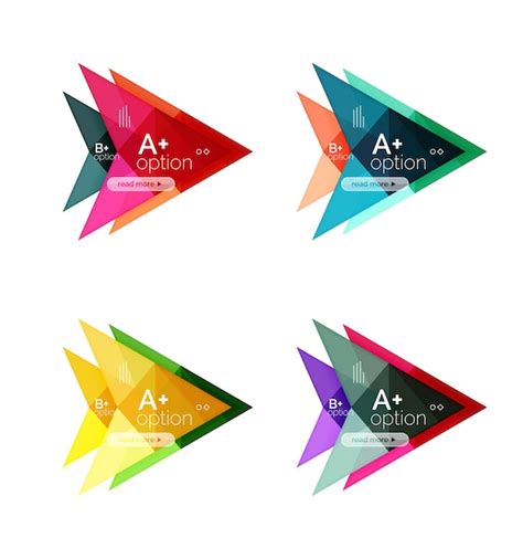 Premium Vector Colorful Arrow Option Infographics Banners Business