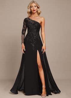 US 136 00 Sheath Column Scoop Neck Floor Length Chiffon Lace Evening