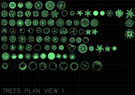 Trees Plan Autocad Blocks Construction Documents And Templates